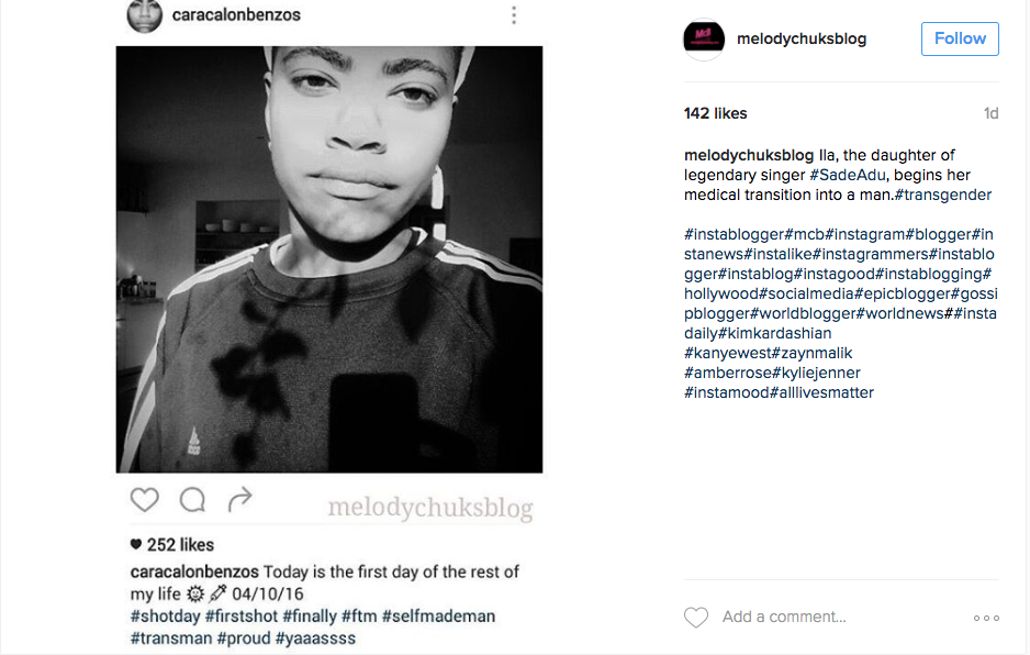 Report: Sade’s Daughter Transitions To Male | Black America Web